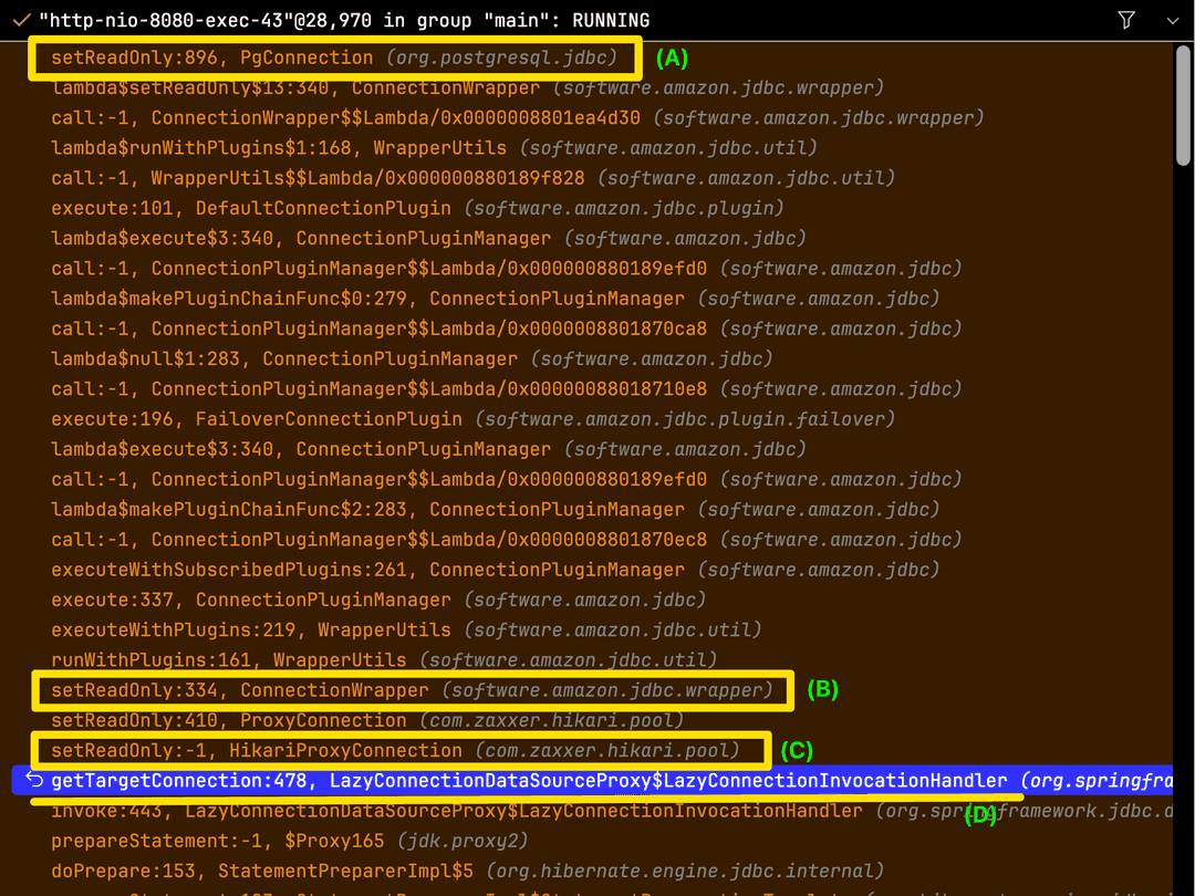 JDBC setReadOnly 호출 이슈 해결기