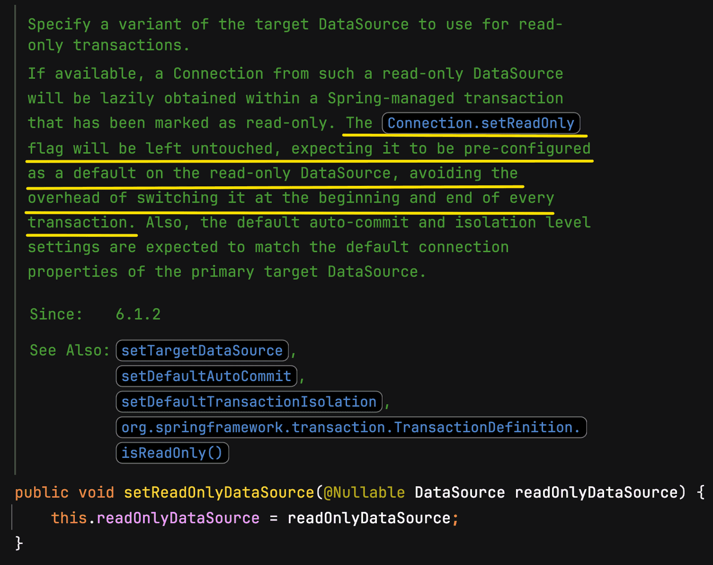 JDBC setReadOnly 호출 이슈 해결기